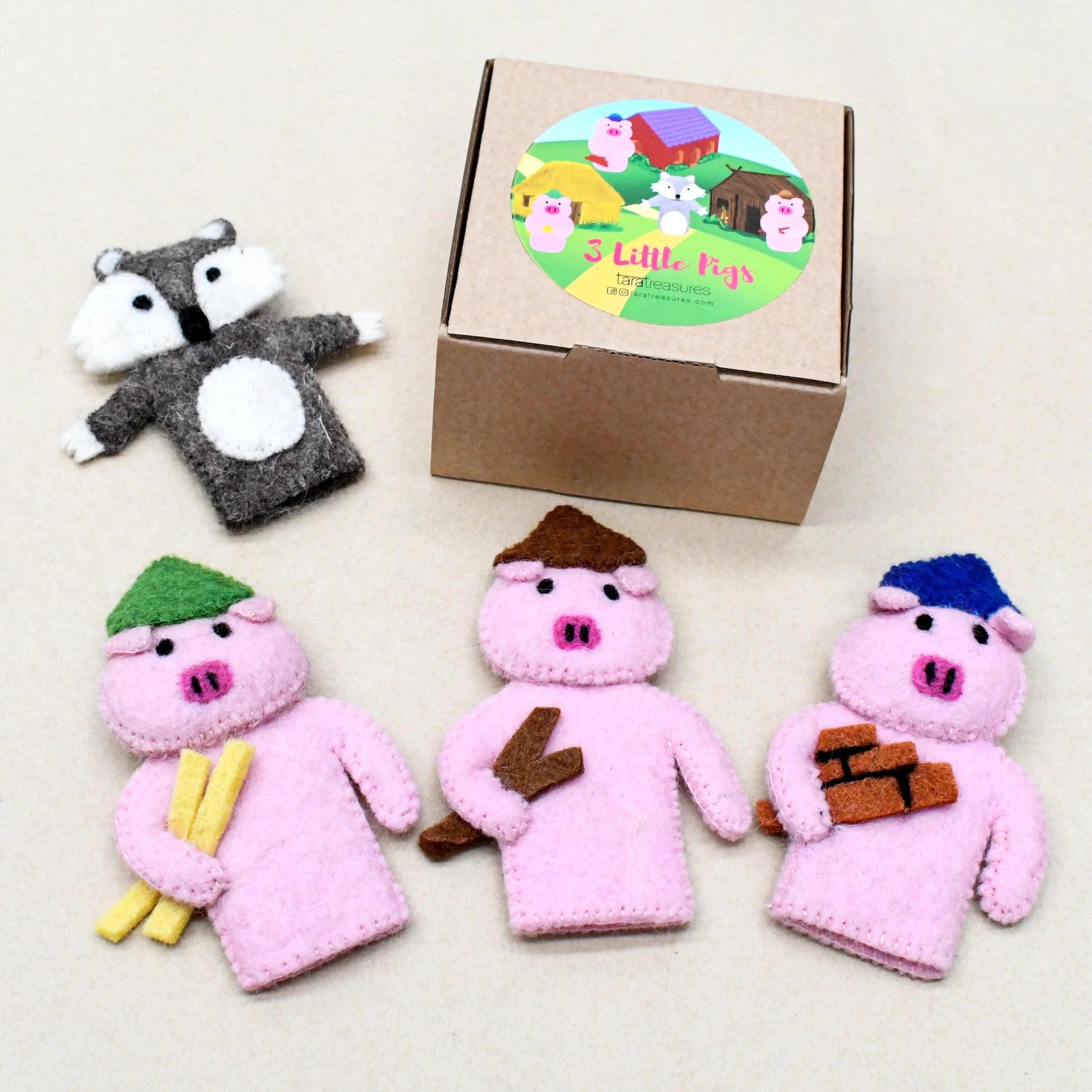 The Three Little Pigs, Finger Puppet Set – Connecting The Dots Through Play