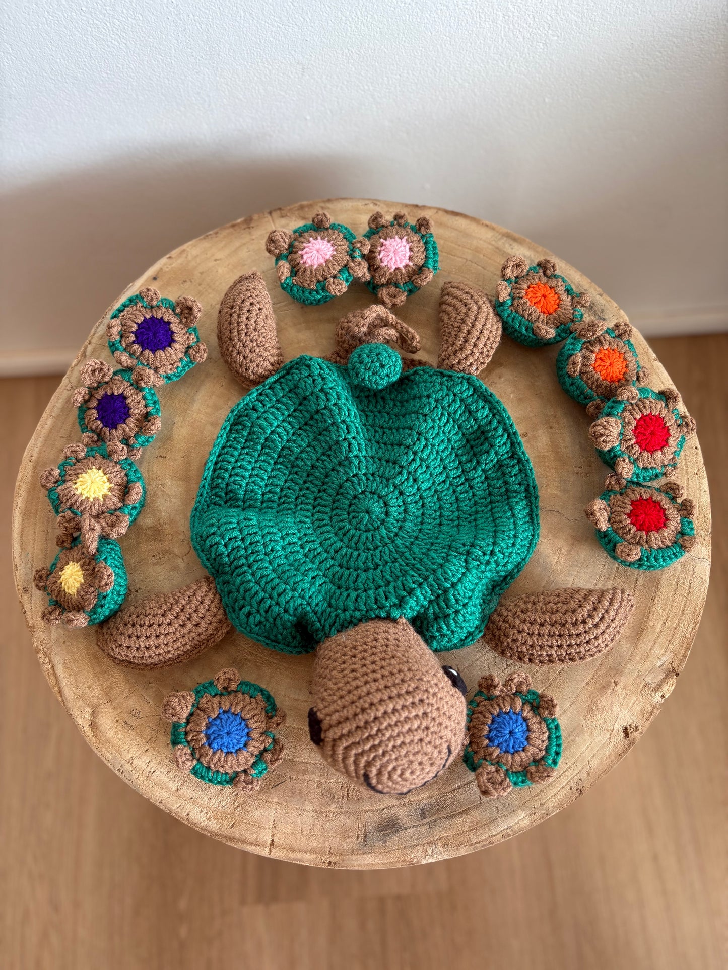 Crochet Turtle Memory Game (Light Green) – Connecting The Dots Through Play