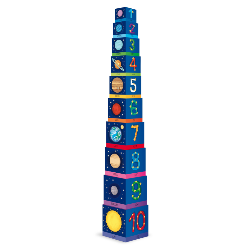 Sassi Edu Space Stacking Blocks & Book Set, 10 piece – Connecting The ...