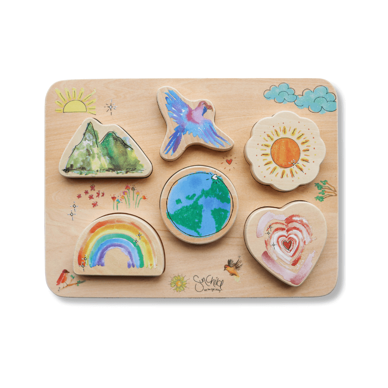 SunChild Affirmation Wooden Puzzle, 6 pcs – Connecting The Dots Through ...