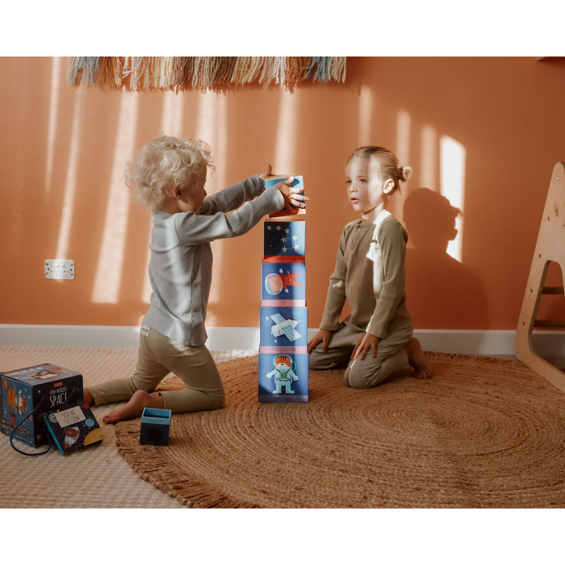 Sassi Edu Space Stacking Blocks & Book Set, 10 piece – Connecting The ...